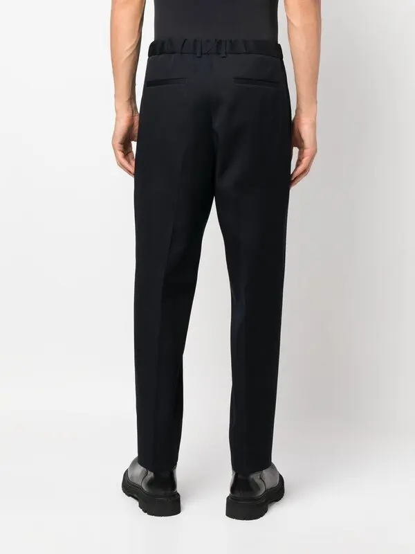 JIL SANDER Virgin-wool Tapered Trousers - Blue
