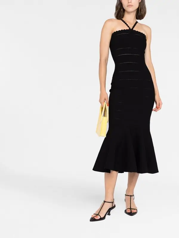 Victoria Beckham Cut-out Detail Peplum Dress