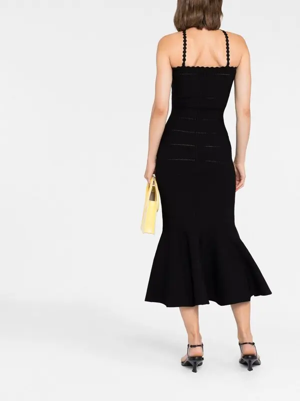 Victoria Beckham Cut-out Detail Peplum Dress