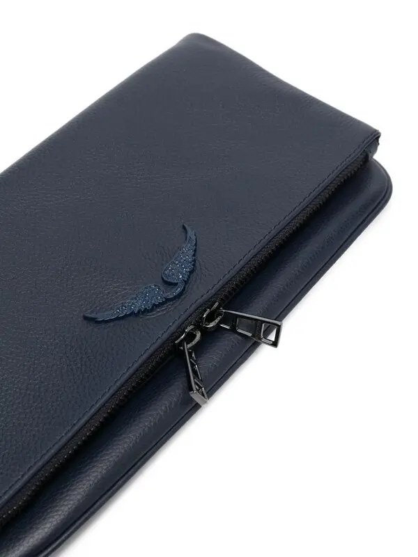 Zadig&Voltaire Grained Leather Wings-patch Bag - Blue