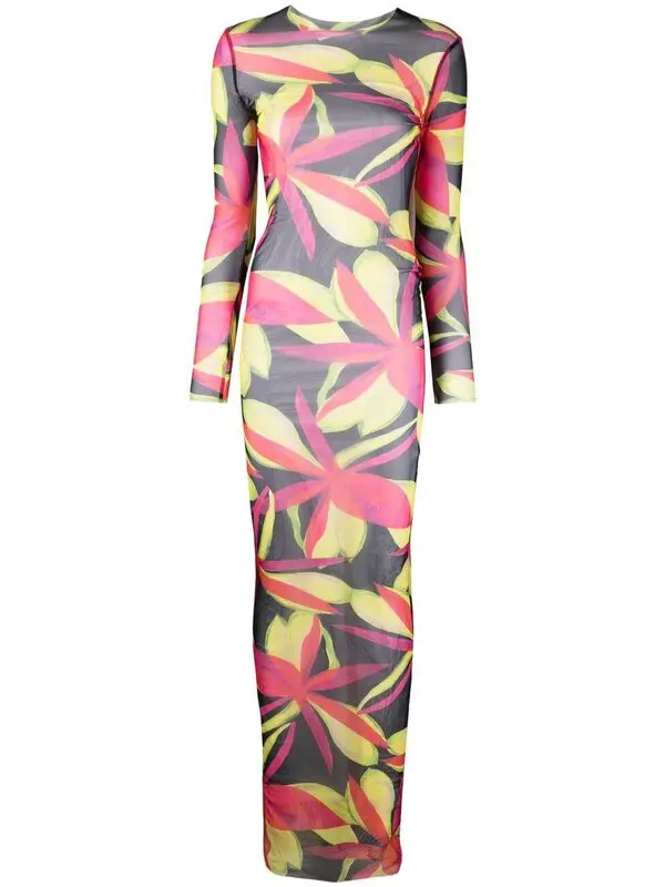 LOUISA BALLOU Graphic-print Dress - Pink