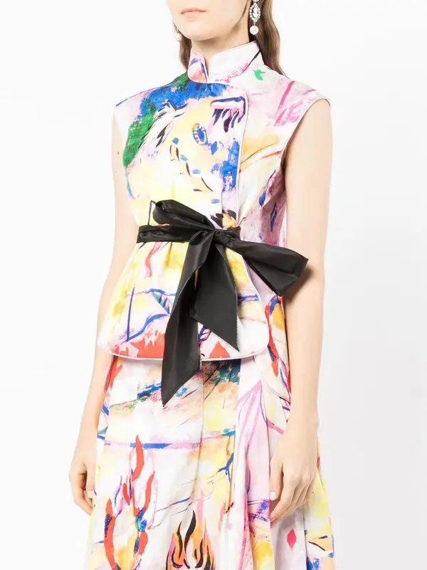 Shiatzy Chen Circus Collection Band-collar Top