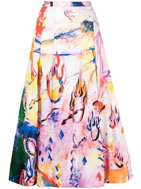 Shiatzy Chen Circus Collection A-line Skirt - Pink