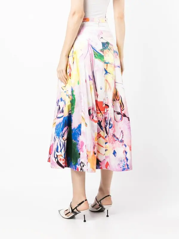 Shiatzy Chen Circus Collection A-line Skirt - Pink