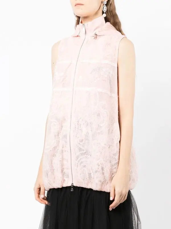 Shiatzy Chen Sleeveless Sequin-embroidered Lace Jacket