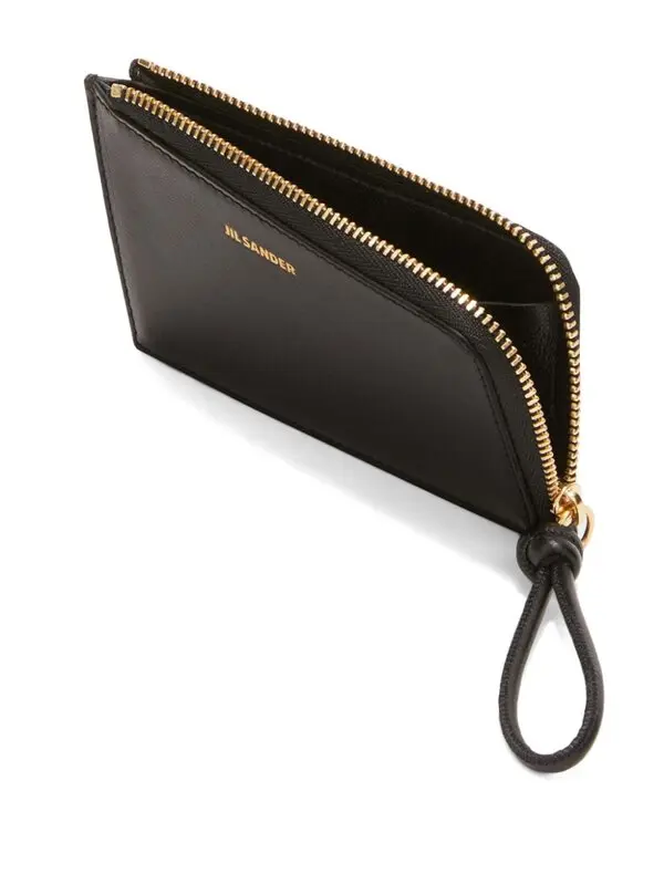 JIL SANDER Logo-lettering Leather Wallet - Black