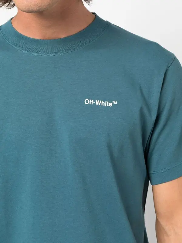 Off-White Chain-link Arrows-print T-shirt - Blue