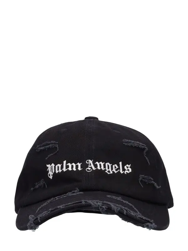 Palm Angels 黒キャップ Palm Angels Appliqué Logo Cap in Black – HighEndLabels