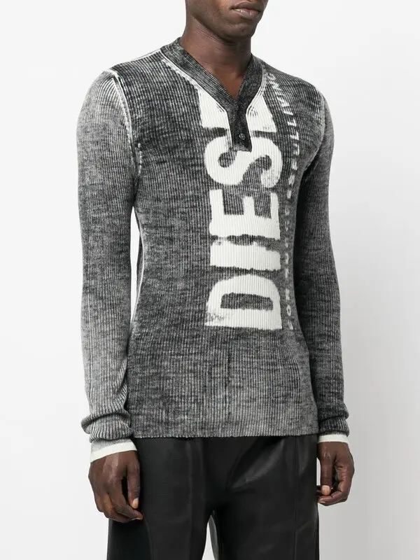 DIESEL® K-atullus Long-sleeved Ribbed T-shirt
