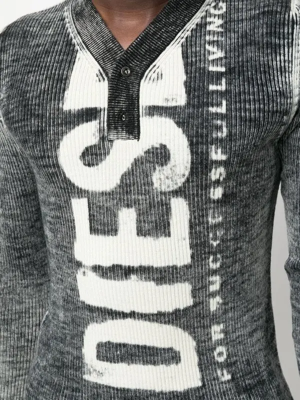 DIESEL® K-atullus Long-sleeved Ribbed T-shirt