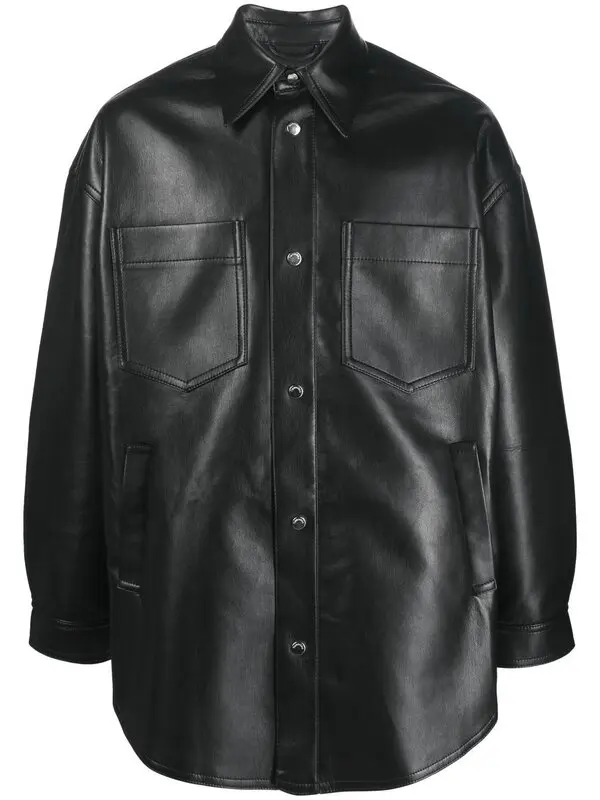 Nanushka Martin Leather Overshirt