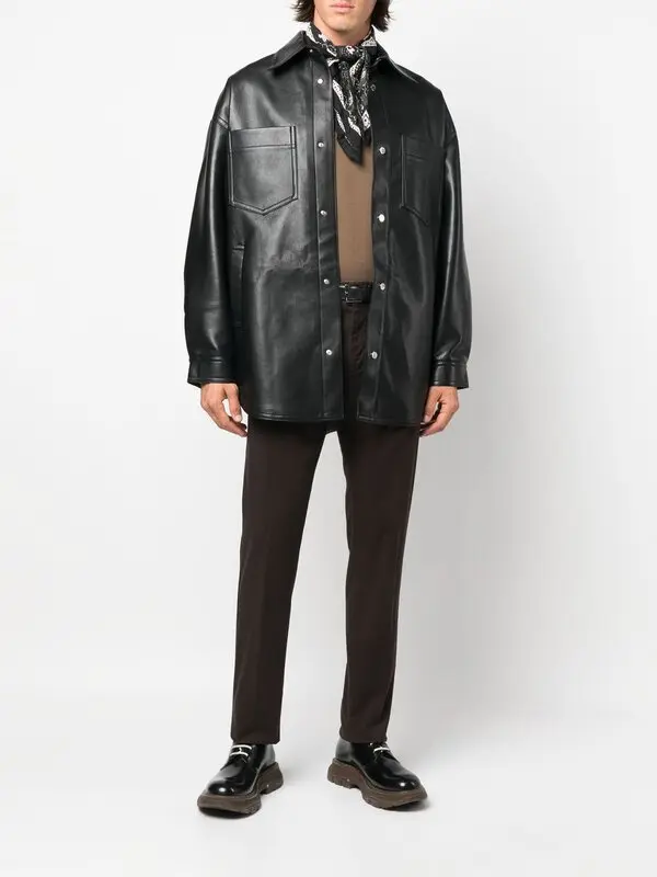 Nanushka Martin Leather Overshirt