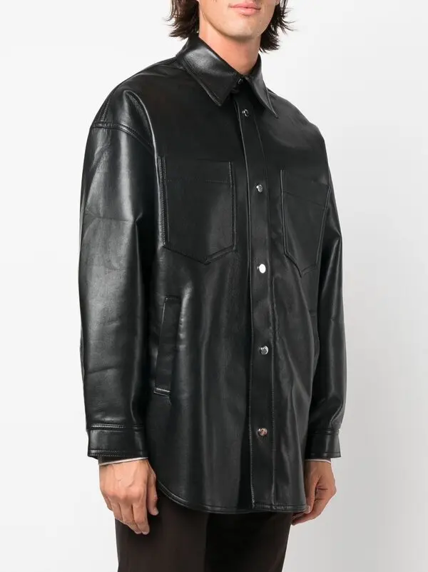 Nanushka Martin Leather Overshirt