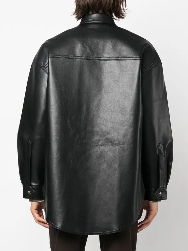 Nanushka Martin Leather Overshirt