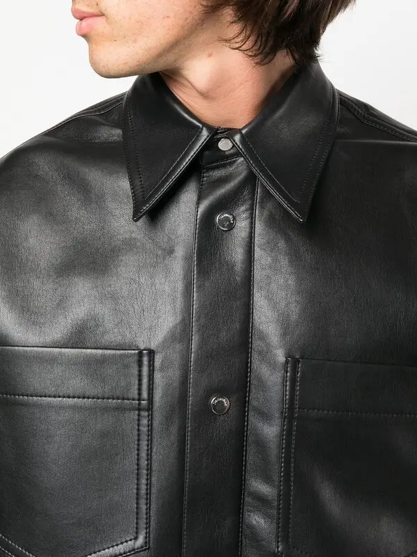 Nanushka Martin Leather Overshirt