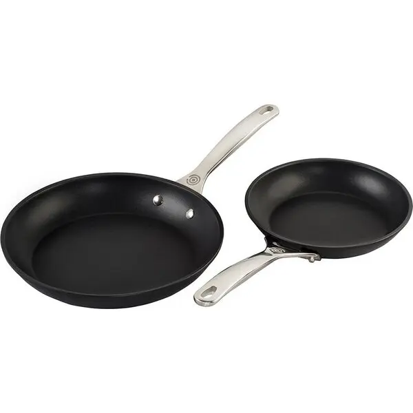LE CREUSET Set Of 2 Toughened Nonstick Pro Fry Pans - Black