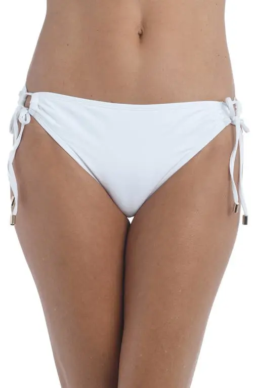 La Blanca Island Goddess Hipster Bikini Bottom - White