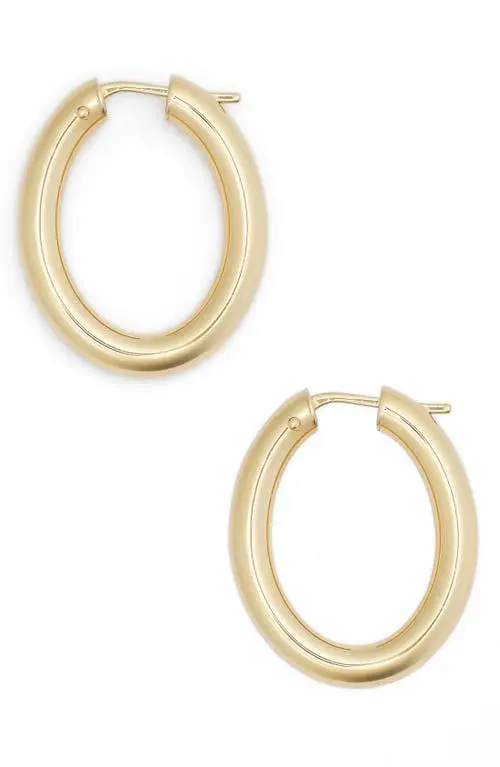 Roberto Coin 18k Oval Hoop Earrings - Yellow
