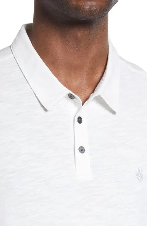 John Varvatos Victor Solid Slub Cotton Polo - Salt