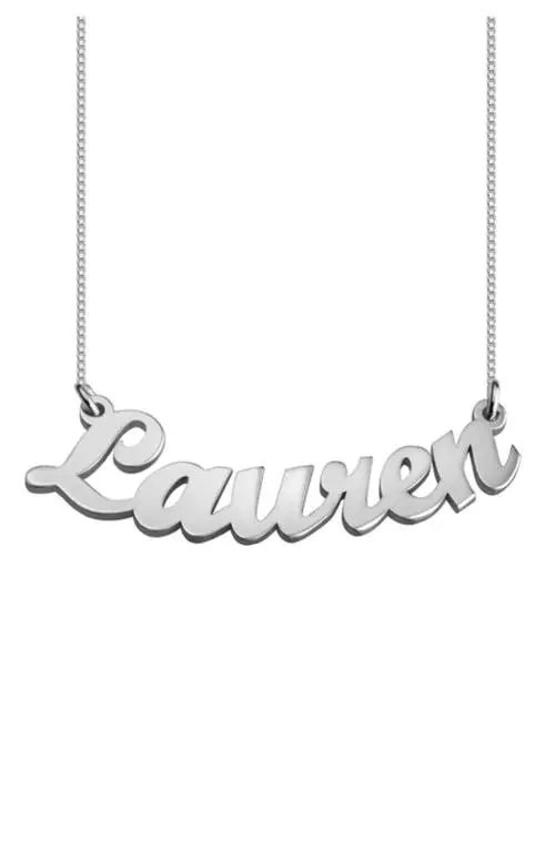 MELANIE MARIE Personalized Nameplate Pendant Necklace - Sterling Silver