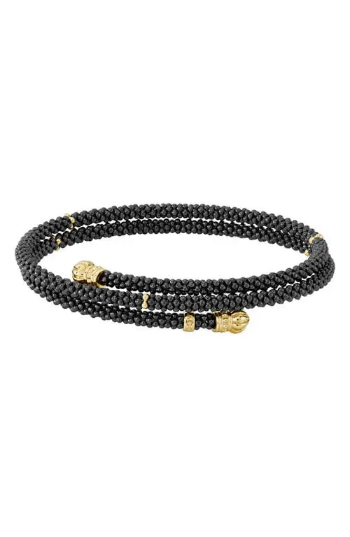 Lagos Black Caviar Coil Bracelet - Gold