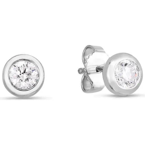 Roberto Coin Diamond Stud Earrings - Wg