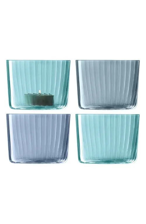 LSA 4-piece Votive Candleholder Set - Blue
