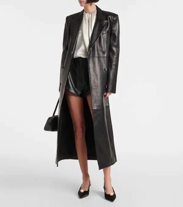 Magda Butrym Double-breasted Leather Coat