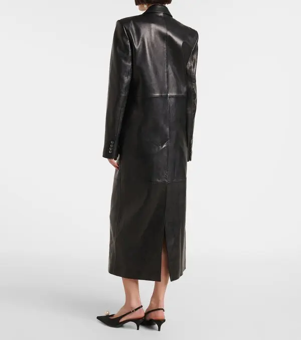 Magda Butrym Double-breasted Leather Coat
