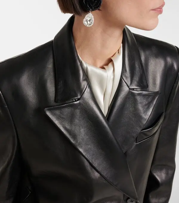 Magda Butrym Double-breasted Leather Coat