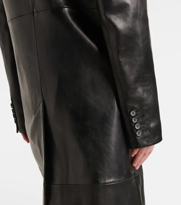 Magda Butrym Double-breasted Leather Coat