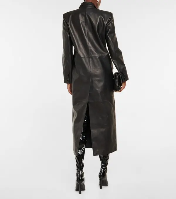 Magda Butrym Double-breasted Leather Coat
