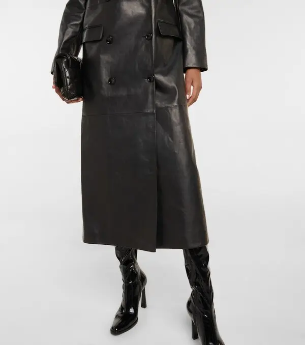 Magda Butrym Double-breasted Leather Coat