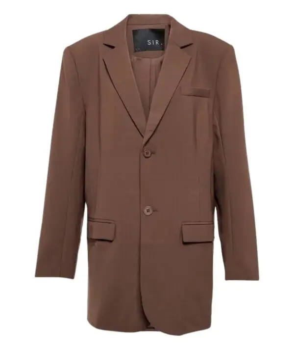 SIR THE LABEL Single-breasted Wool-blend Blazer - Brown