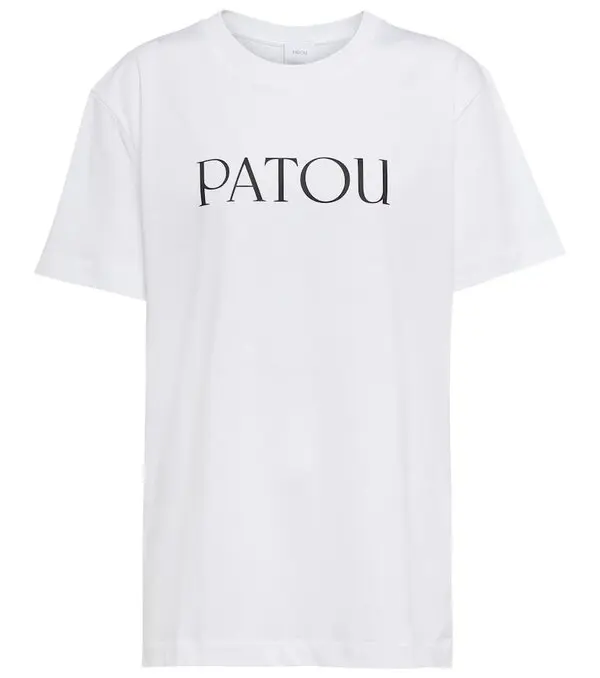 PATOU Logo Cotton Jersey T-shirt - White