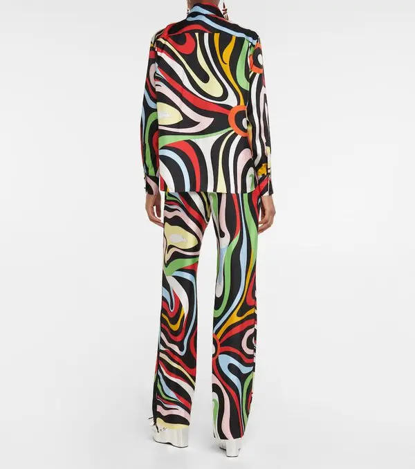 Emilio Pucci Marmo Silk Satin Shirt