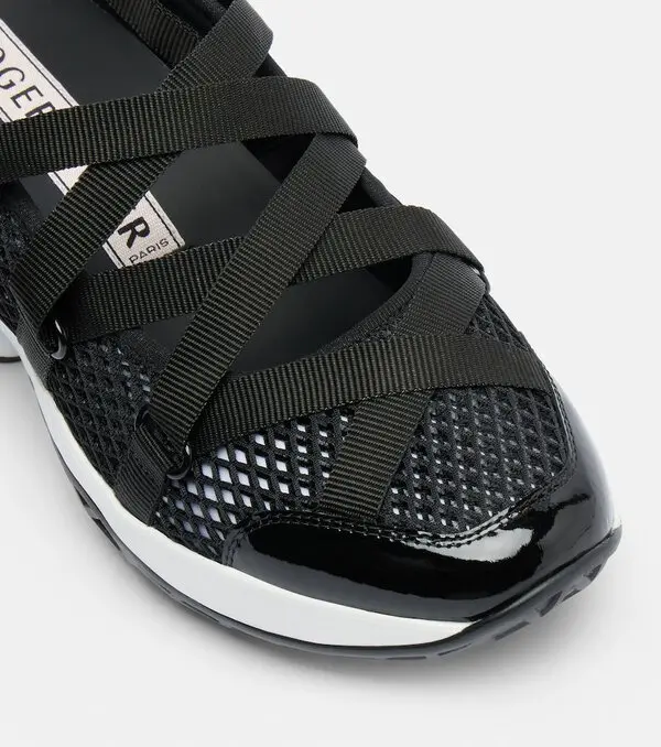 ROGER VIVIER Viv' Run Embellished Sneakers - Black