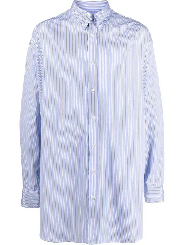 MAISON MARGIELA Organic-cotton Oxford Shirt - Blue