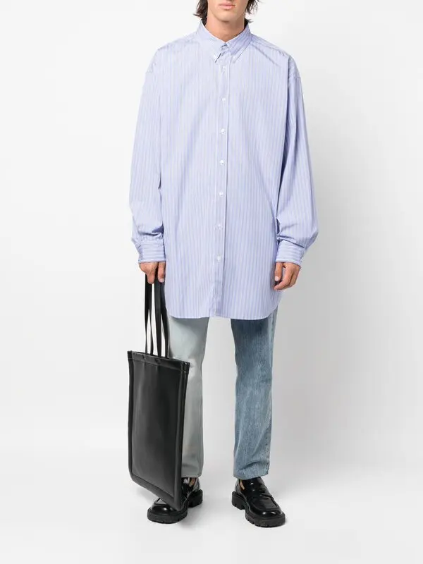 MAISON MARGIELA Organic-cotton Oxford Shirt - Blue