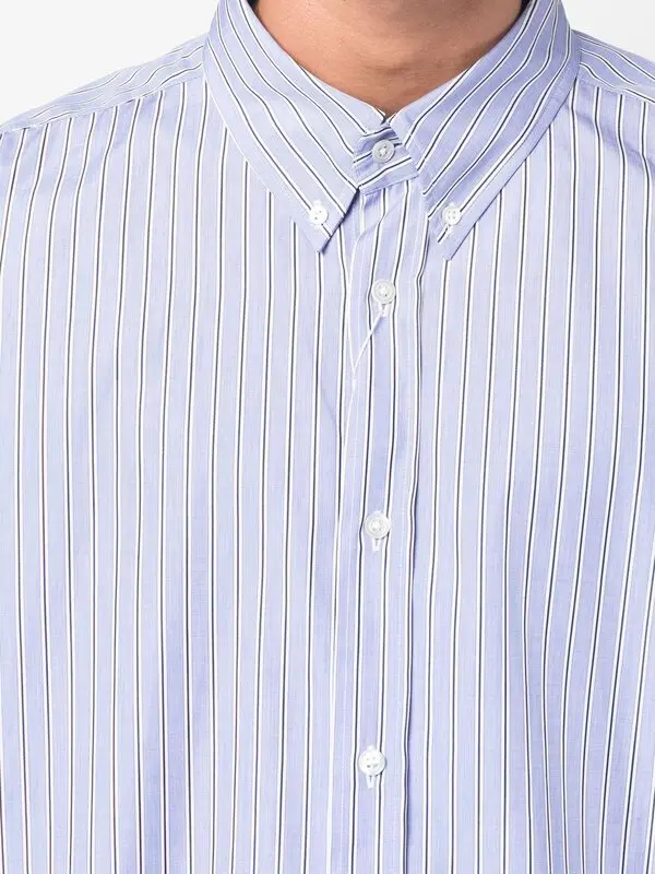 MAISON MARGIELA Organic-cotton Oxford Shirt - Blue