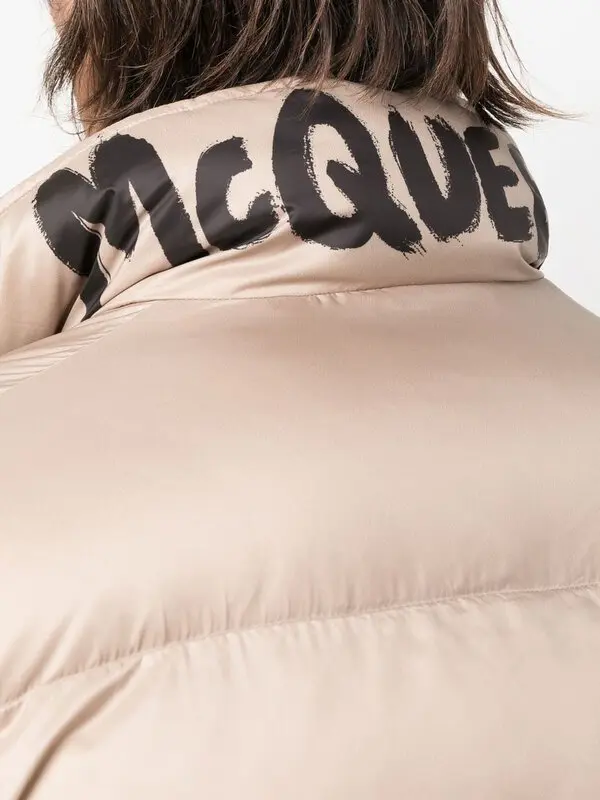 Alexander McQueen Graffiti-print Puffer Jacket - Neutrals