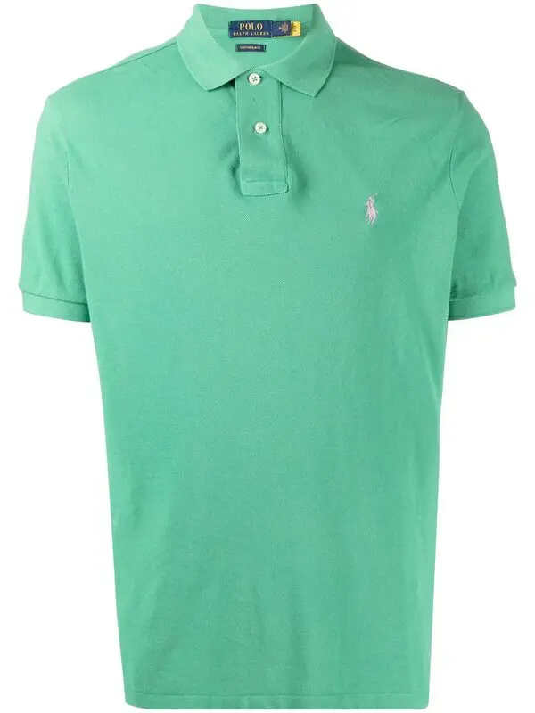 Polo Ralph Lauren Embroidered-logo Short-sleeve Polo Shirt - Green