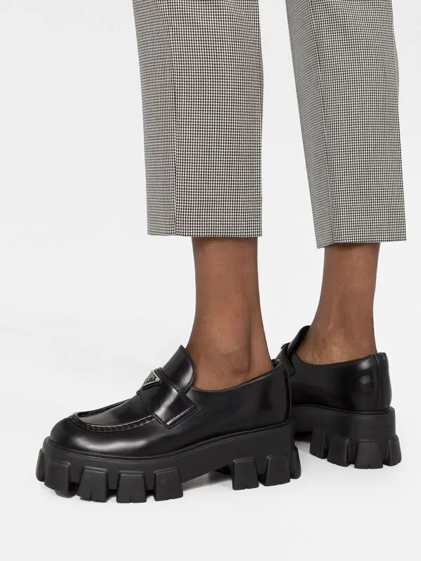 Alexander McQueen Checked Cropped Trousers - Black