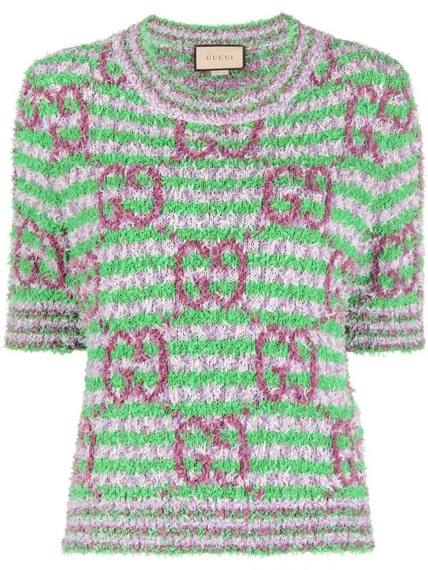 Gucci Gg Striped-knit Top