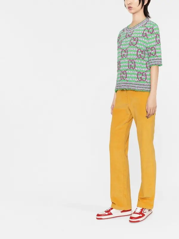 Gucci Gg Striped-knit Top