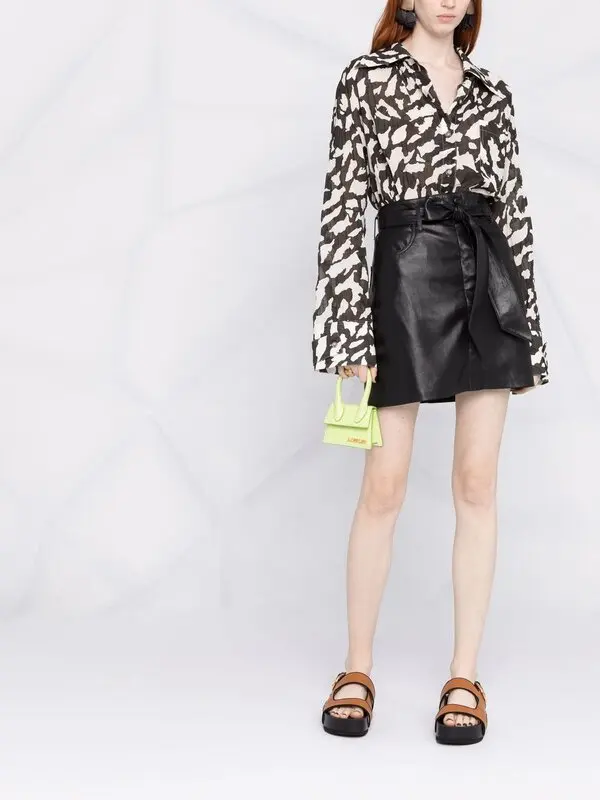 Nanushka A-line Mini Skirt - Black