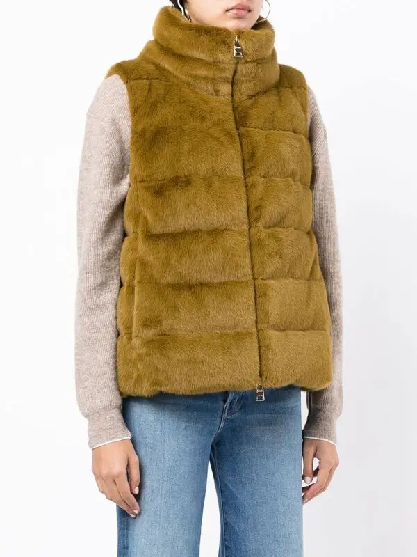 Herno Faux-fur Quilted Gilet