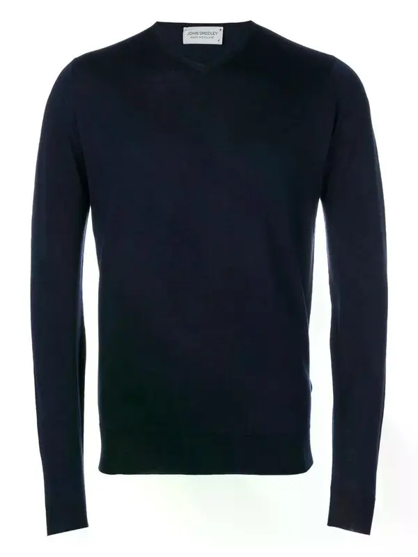 John Smedley Shipton V-neck Sweater - Blue