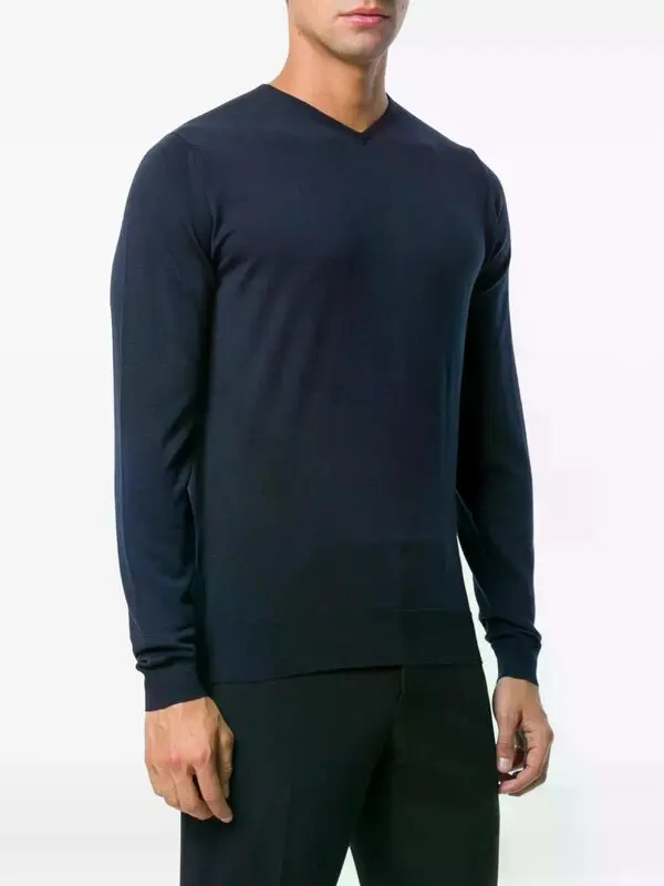 John Smedley Shipton V-neck Sweater - Blue