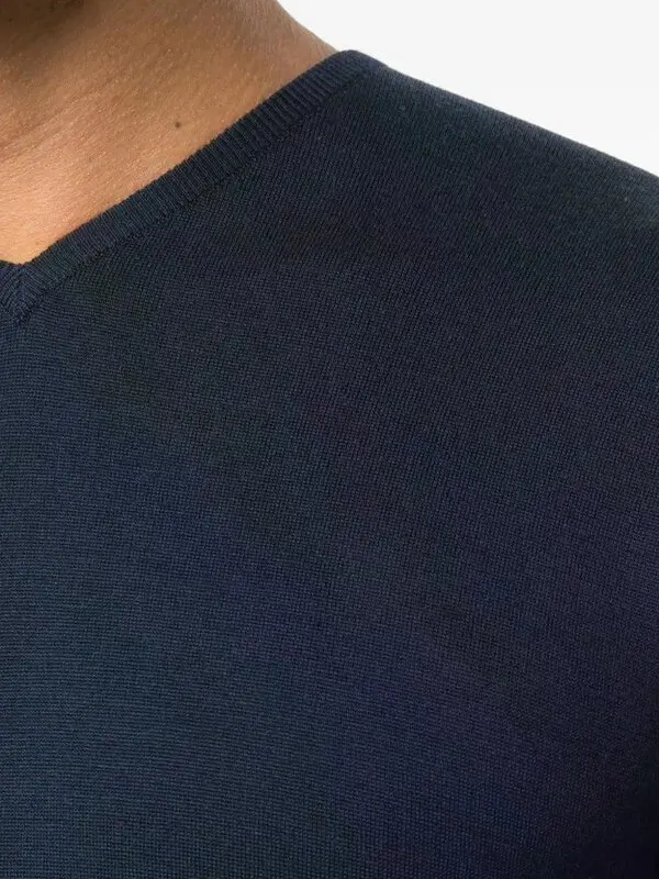 John Smedley Shipton V-neck Sweater - Blue